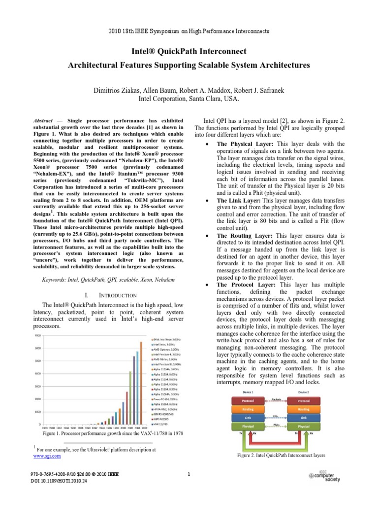 Intel QuickPath Interconnect PDF | PDF | Data Transmission | Data