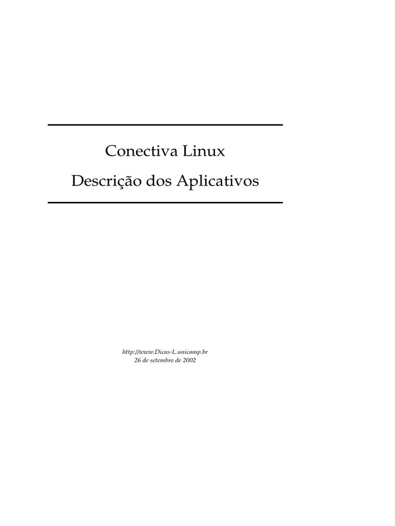 Aplicativos do Conectiva Linux 8.0 | PDF | Biblioteca (informática) | Linux