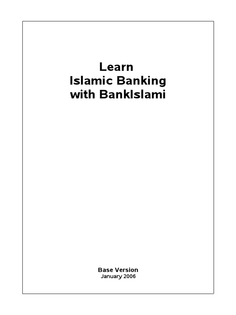 Islamic Banking Manual Pdf Pdf Quran Islam