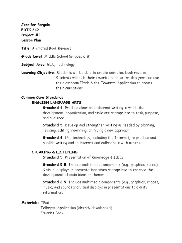animation lesson plan directions | Lesson Plan | Multimedia animation lesson plan directions | Lesson Plan | Multimedia