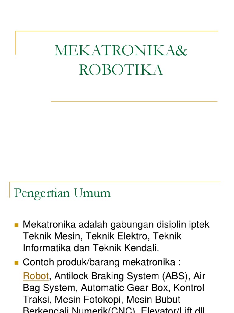 Materi Mekatron UTS | PDF | Sains & Matematika | Teknologi & Rekayasa