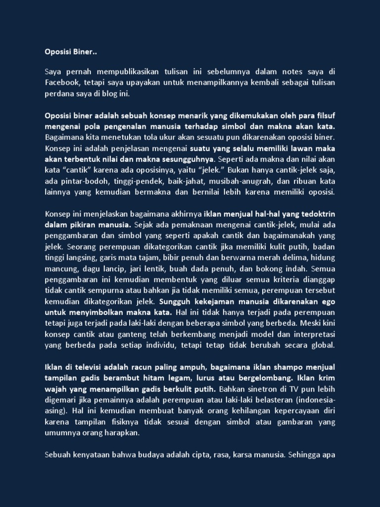 Oposisi Biner | PDF