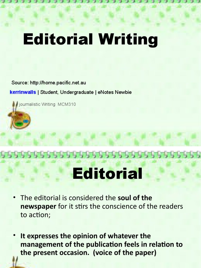 How To Write A Newspaper Editorial