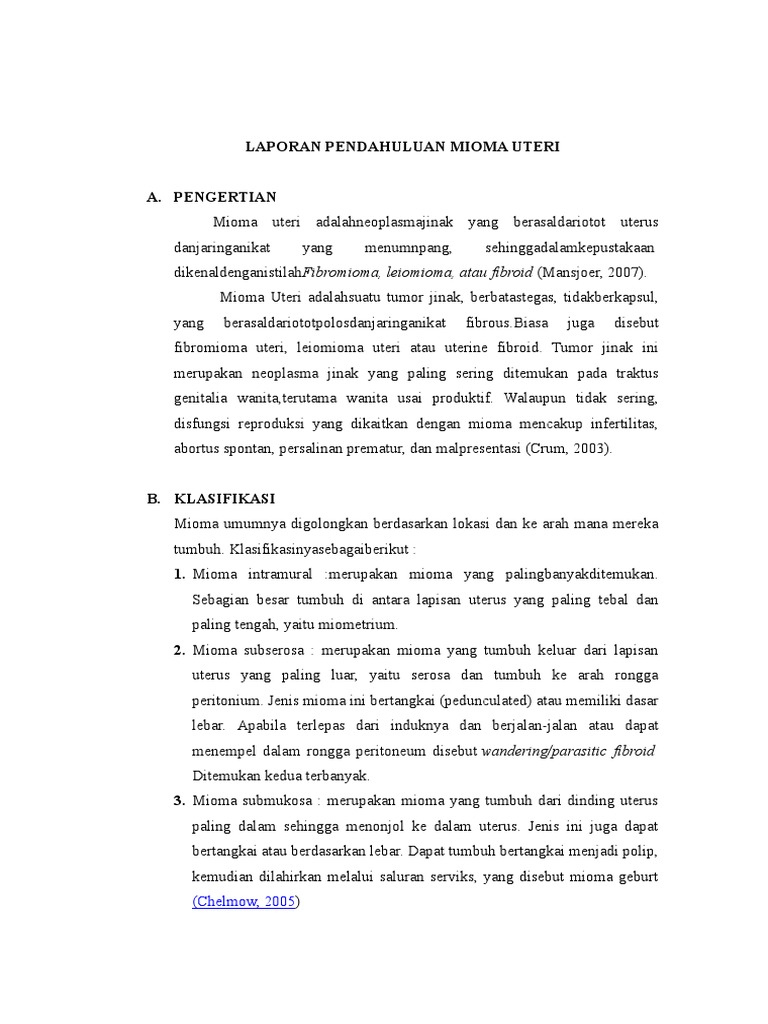 LP Mioma Uteri Ada Pathway | PDF