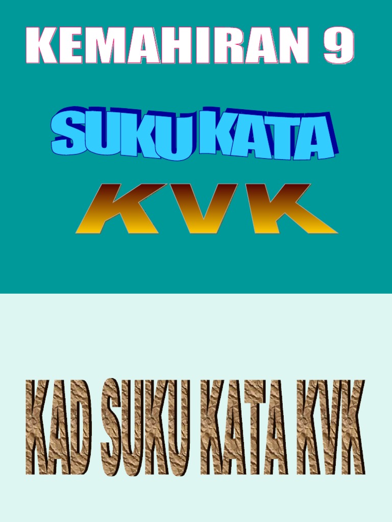 BBM Kemahiran 9 Suku Kata KVK | PDF