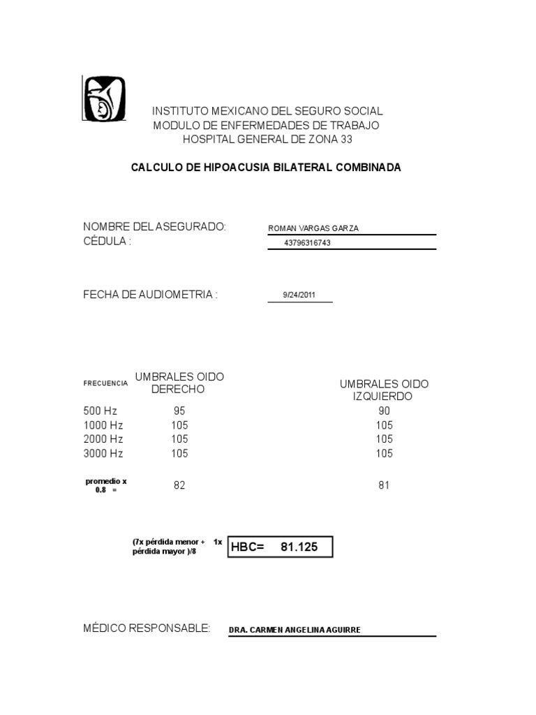 Calculo HBC | PDF