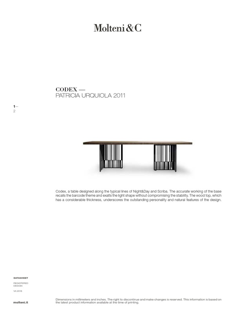 Codex Product Sheet | PDF | Manmade Materials | Nature