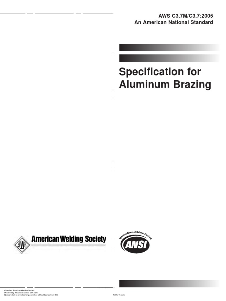 Aws C3.7-C3.7M-2005 | PDF | Specification (Technical Standard) | Business