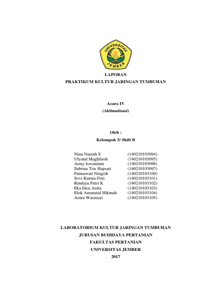 Aklimatisasi dalam Kultur Jaringan Kentang | PDF | Sains & Matematika ...