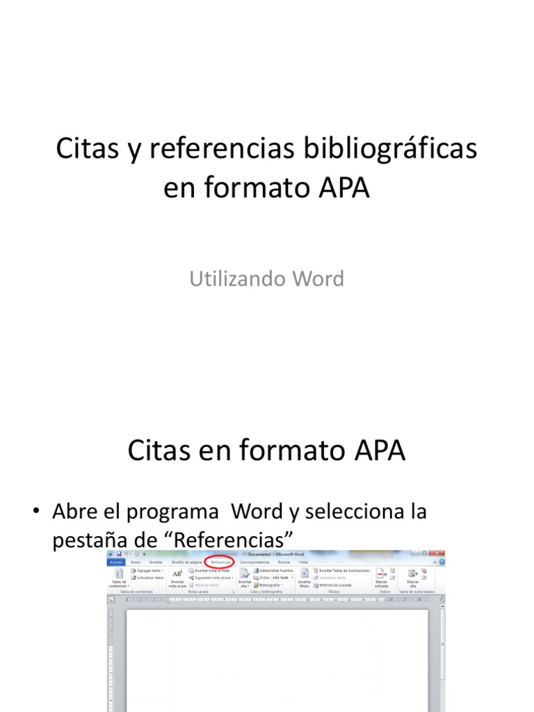Ejemplos de citas en formato APA | PDF