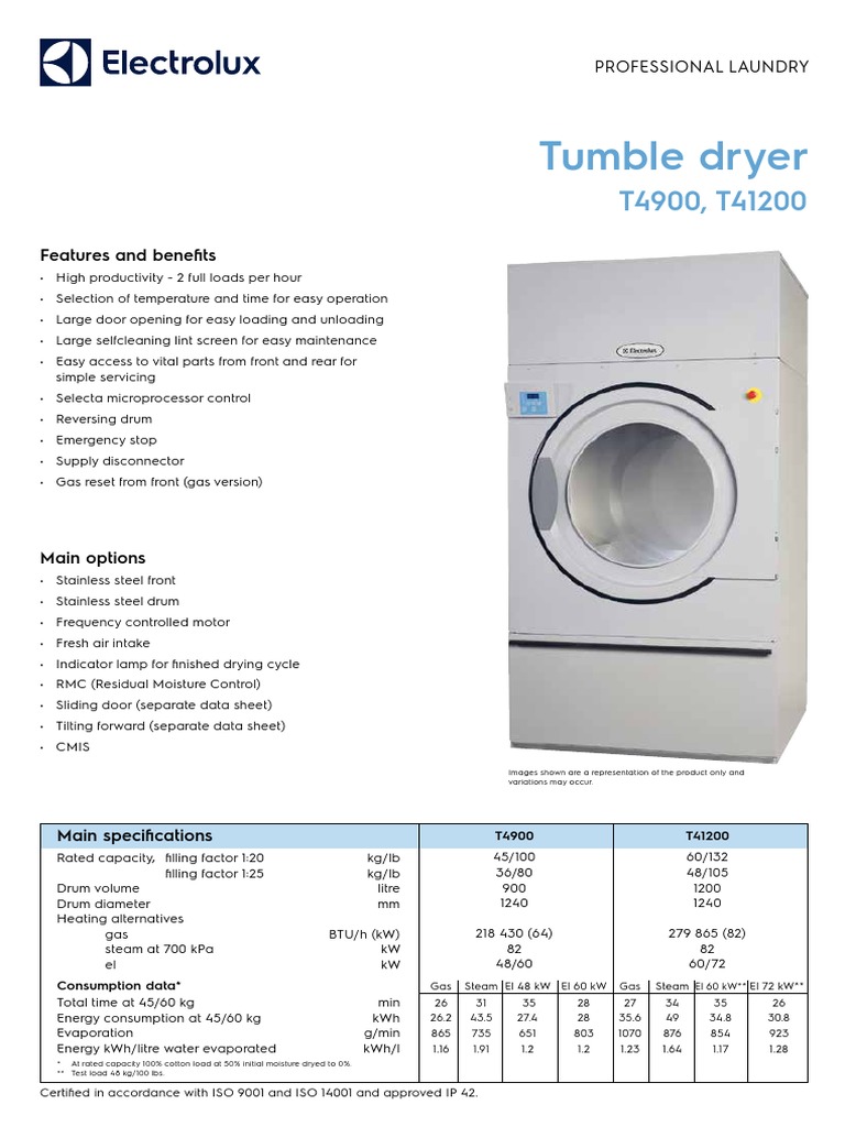 PS 438903221 T4900-T41200 en | PDF | Steam | Clothes Dryer
