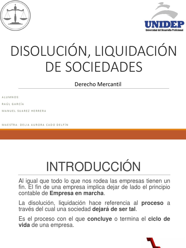 Disolucion y Liquidacion de Las Sociedades Mercantiles | Sociedad de responsabilidad limitada ...