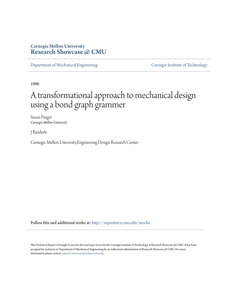 A Transformational Approach To Mechanical Design Using A Bond Graph Grammer | PDF | Teaching ...