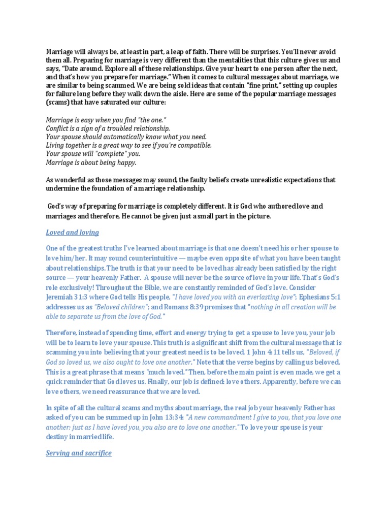 Marriage Will Always Be | PDF | Wife | Marriage