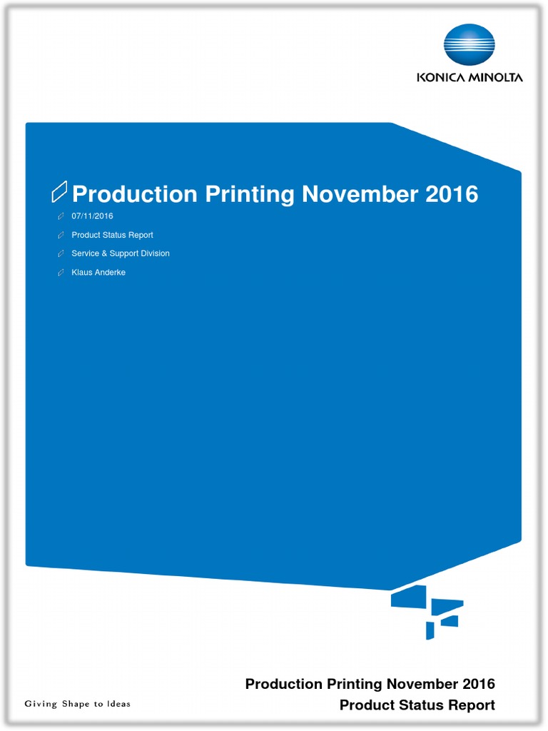 Production Printing Status Report Nov 2016 | PDF | Portable Document ...