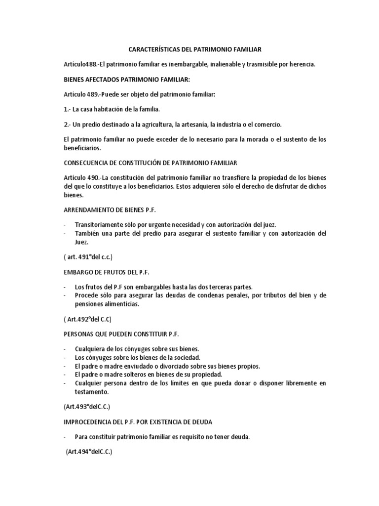 Guía del Patrimonio Familiar | PDF | Bienes (Ley) | Dominio eminente