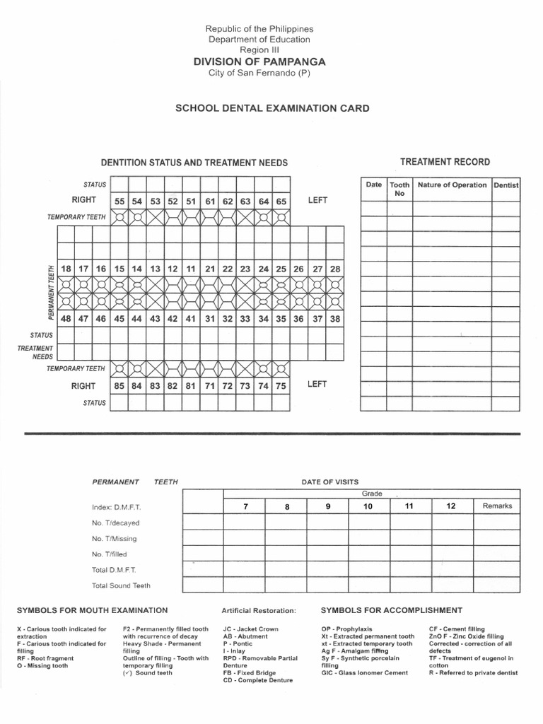 A4 - Medical - Dental - Card - Page - 1 PDF | PDF