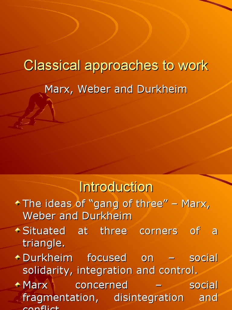 Classical Approaches to Work | Max Weber | Division Of Labour