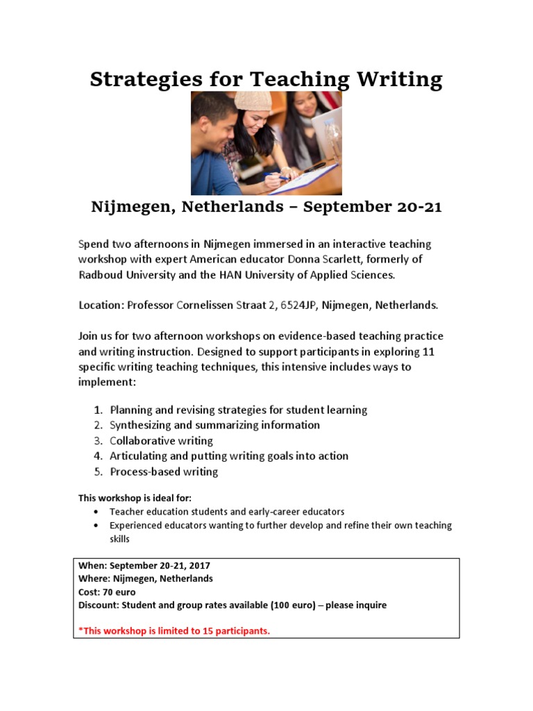 Writing Strategies Workshop in Nijmegen | PDF | Career & Growth ...