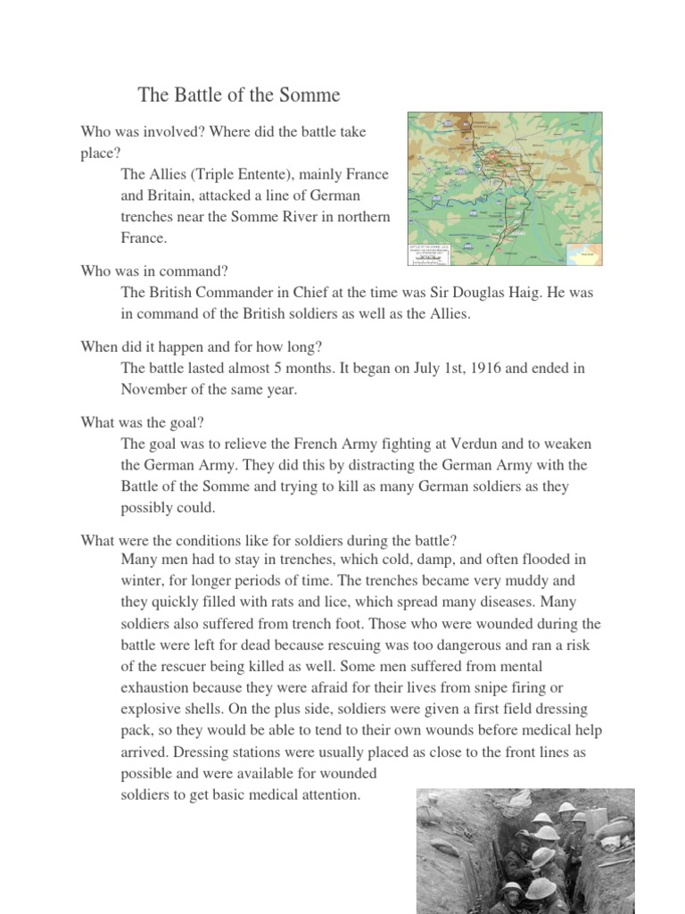 Thebattleofthesomme | PDF | Battle Of The Somme | Trench Warfare