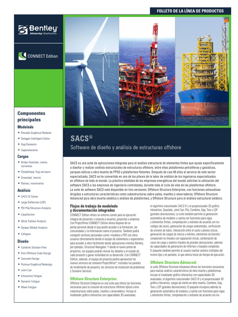 SACS Software de Diseño y Analisis de Estructuras Offshore | PDF ...