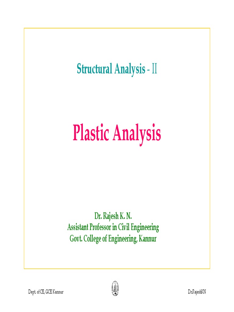 Plastic Analysis for Civil Engineers | PDF | Plasticity (Physics ...