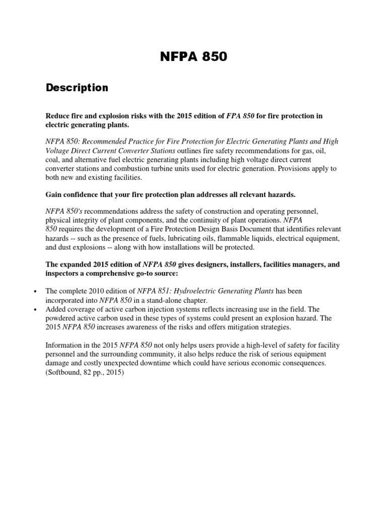 Nfpa 850 | PDF | Fires | Fuels