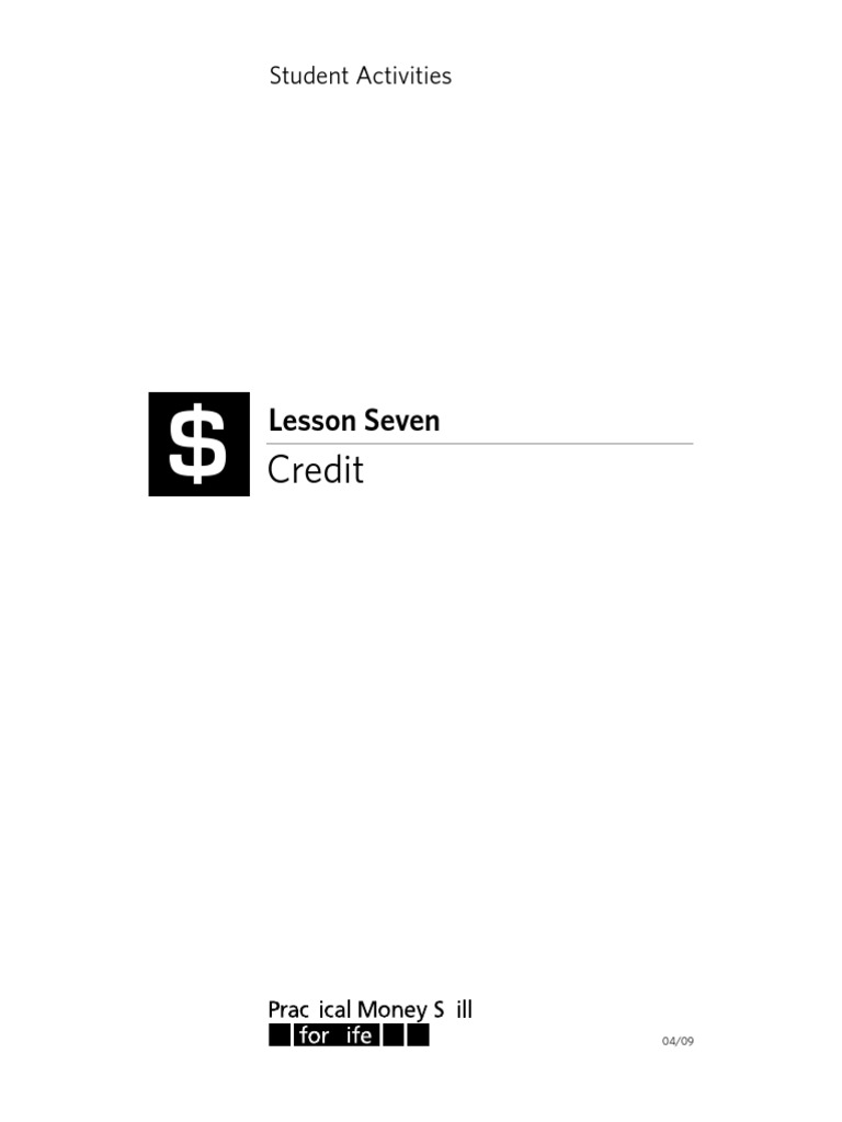 Student Guide Lesson Seven | PDF | Credit (Finance) | Credit History