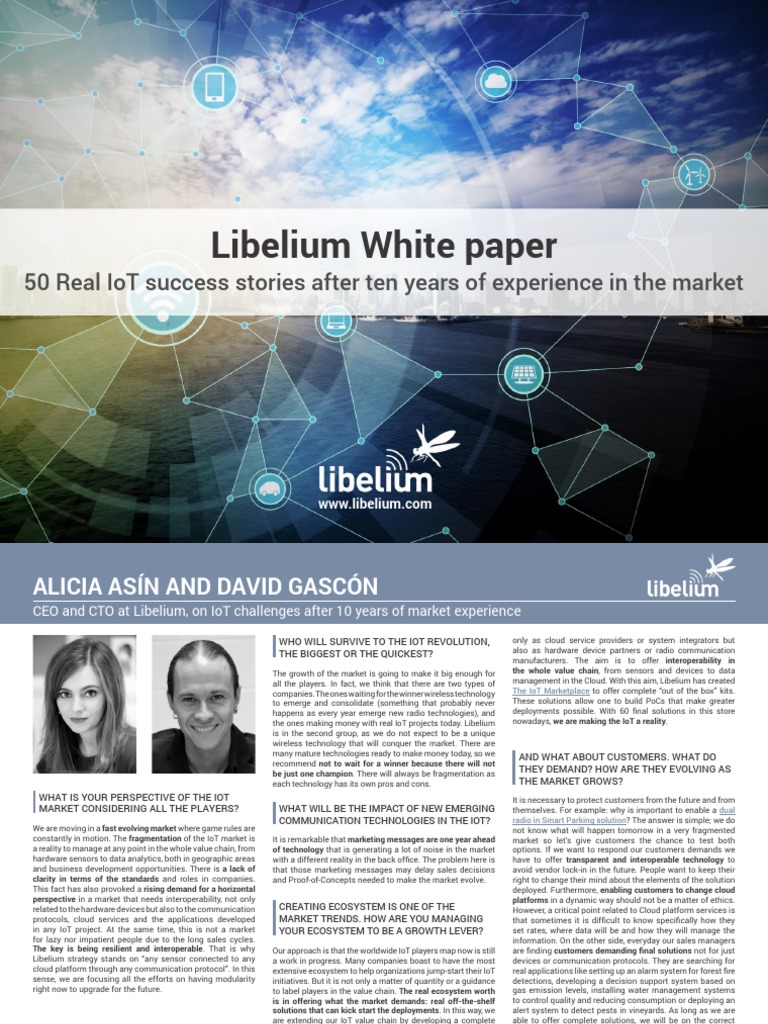 Libelium White Paper - 50 IoT Real Case Studies | PDF | Internet Of Things | Mining