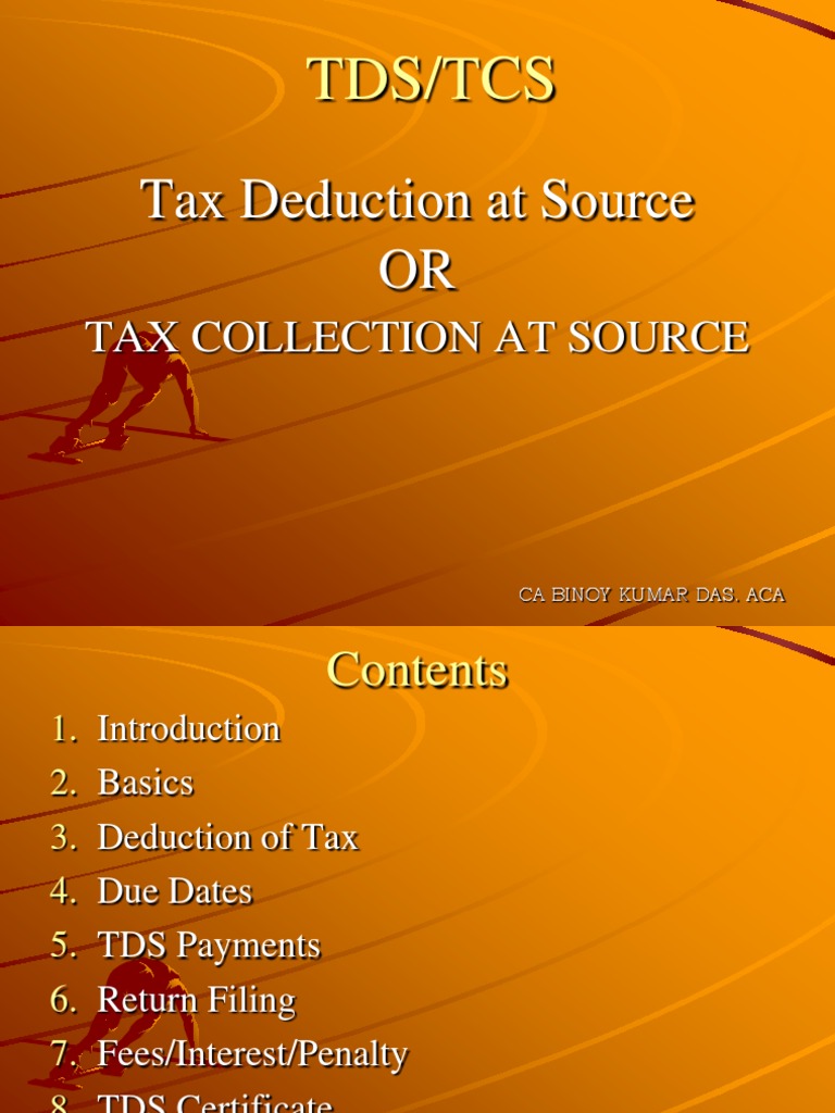 Tax Deduction at Source OR: Tds/Tcs | PDF | Payments | Taxes