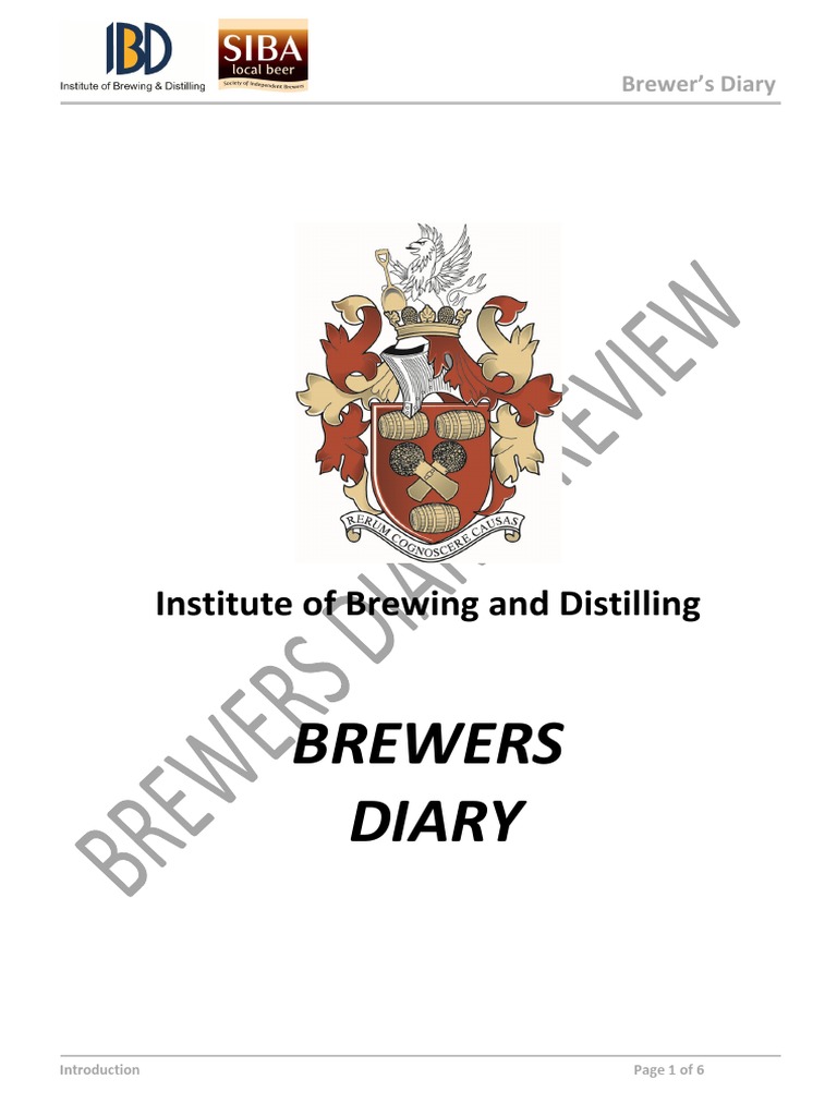 Brewers Diary Preview | Download Free PDF | Brewing | Brewery