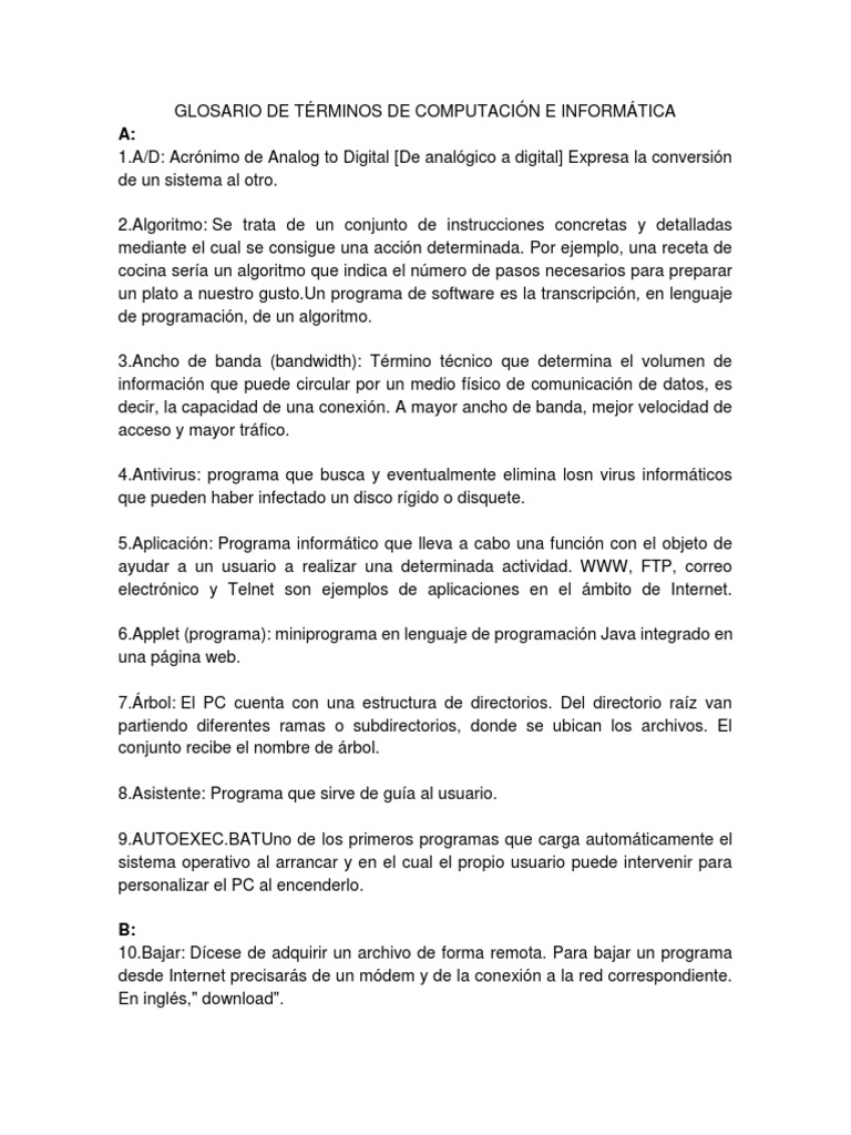 Glosario de Términos de Computación e Informática Lesly