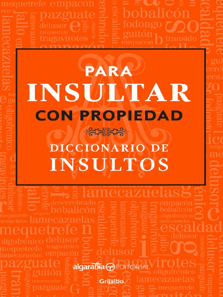 Diccionario de Insultos | PDF | Novela negra, policíaca y suspenso ...