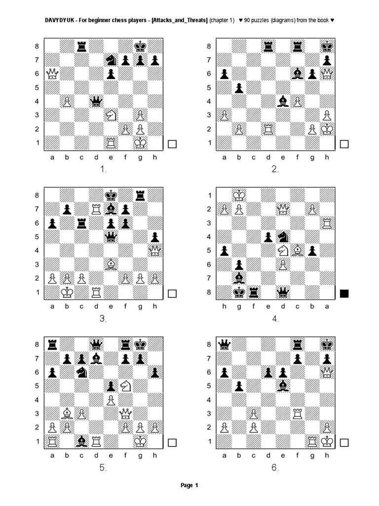 DAVYDYUK - For Beginner Chess Players - (Attacks - and - Threats) - Ch1 ...