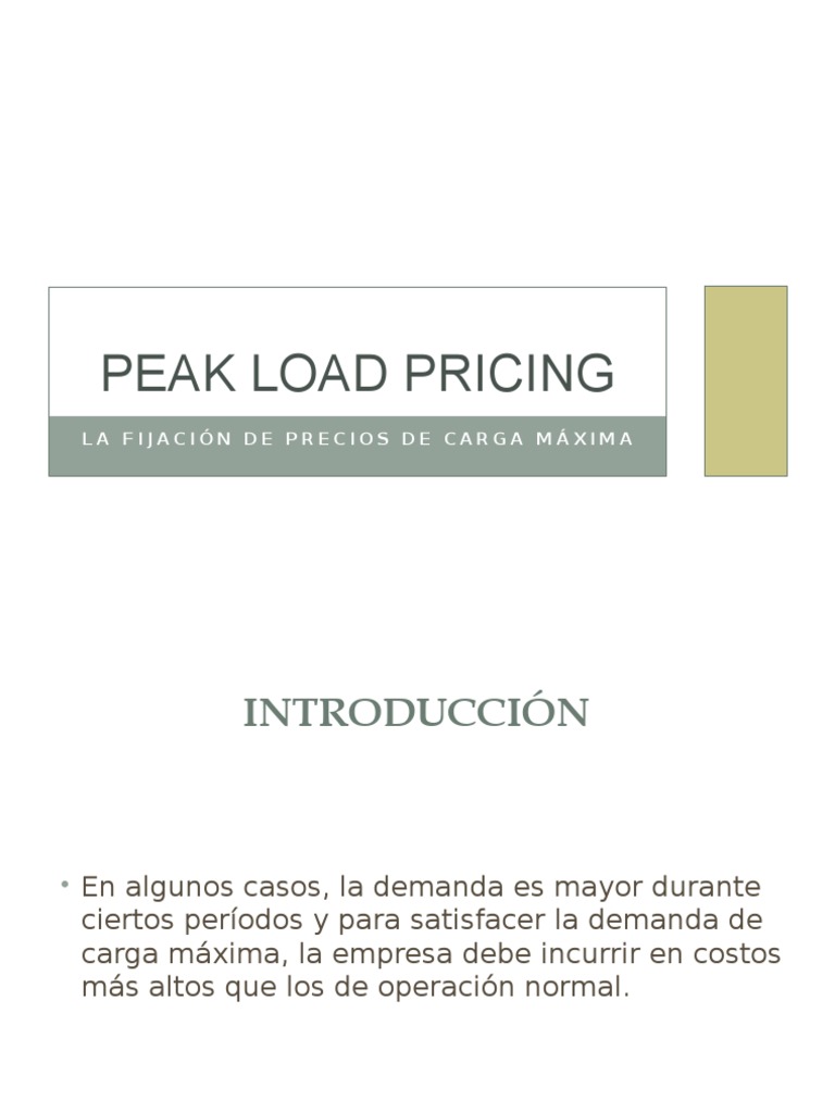 Peak Load Pricing | Descargar gratis PDF | Precios | Monopolio