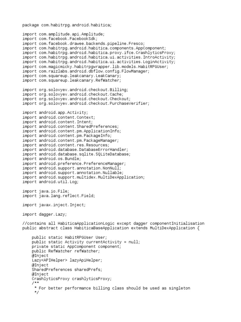 Habitica Base Application | PDF | Data Management | Computer Data