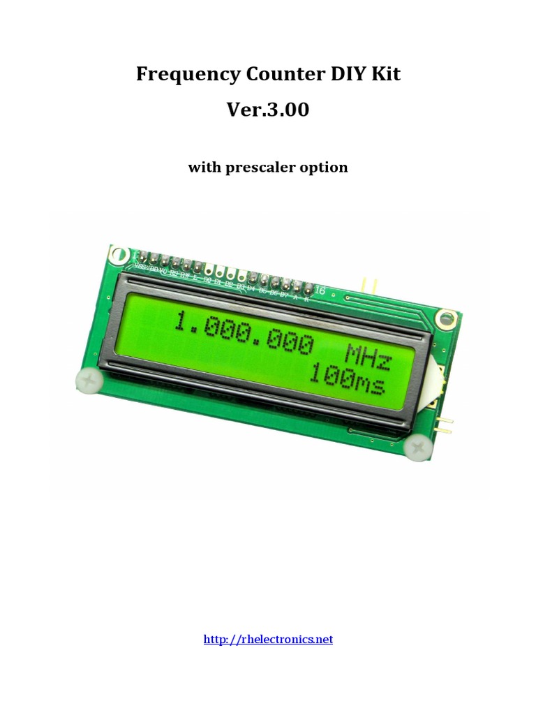 Open Source Frequency Counter DIY Kit 10Hz-250MHz | PDF | Electrical Connector | Soldering