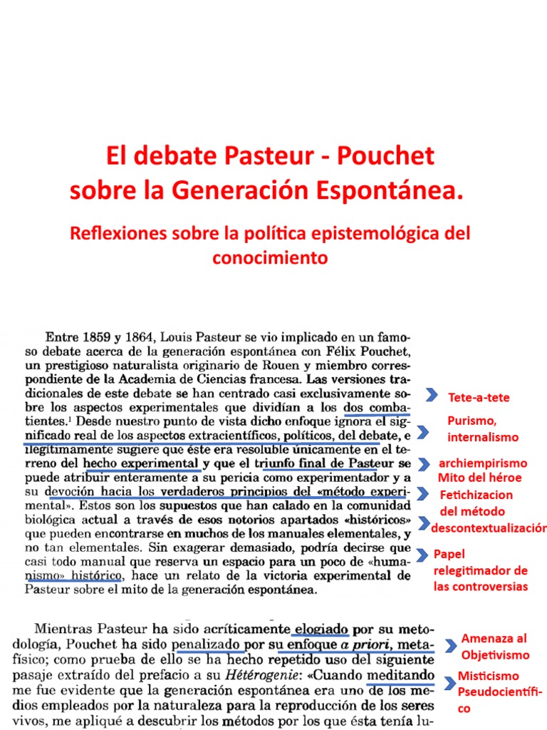 Debate Pasteur Pouchet | PDF | Justificación | Science