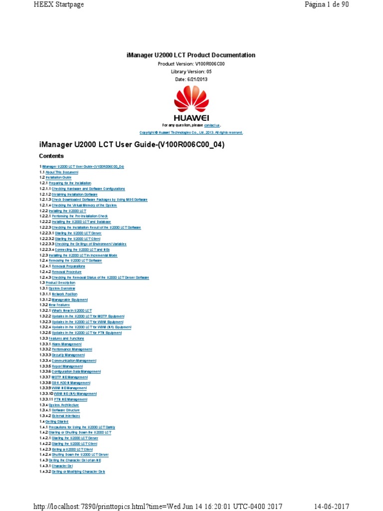 U2000 LCT WDM - PTN | PDF | Installation (Computer Programs ...