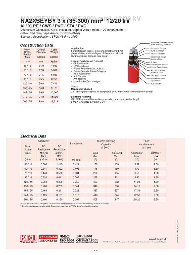 Na2xseyby 3 X (35-300) MM | Download Free PDF | Electrical Conductor ...