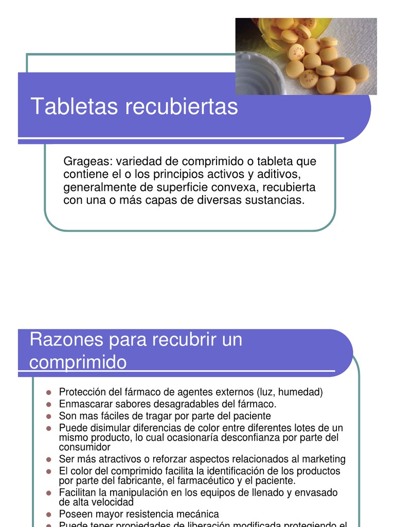 TABLETAS RECUBIERTAS | Tableta (Farmacia) | Revestimiento | Prueba ...