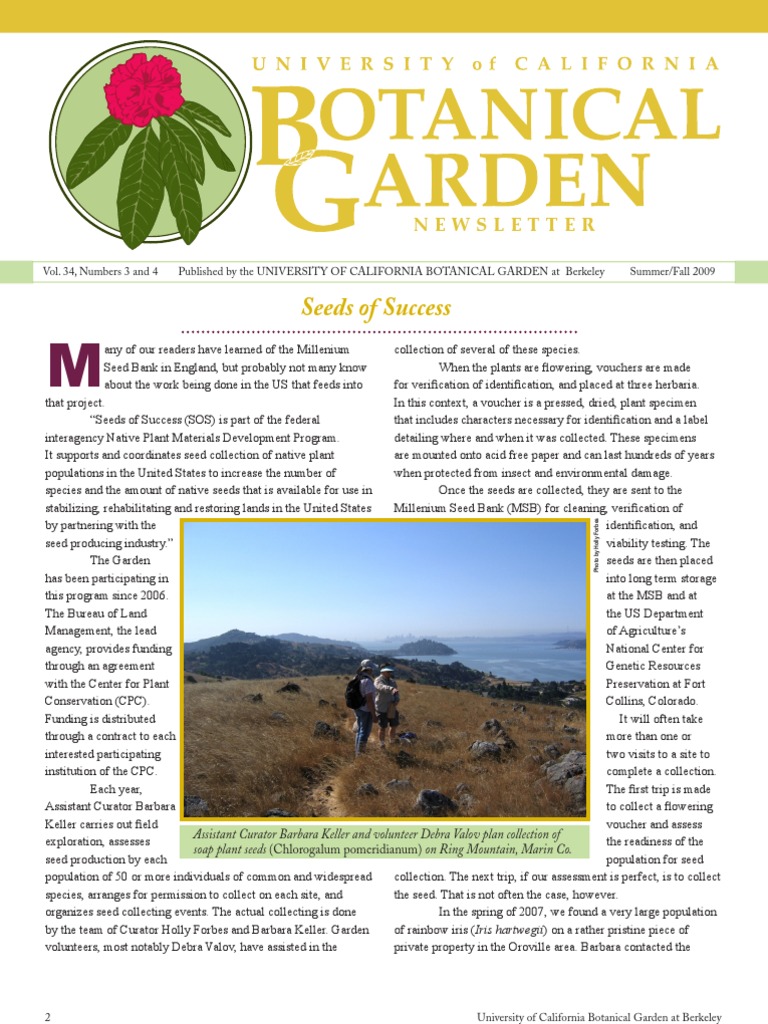 Summer-Fall 2009 Botanical Garden University of California Berkeley ...