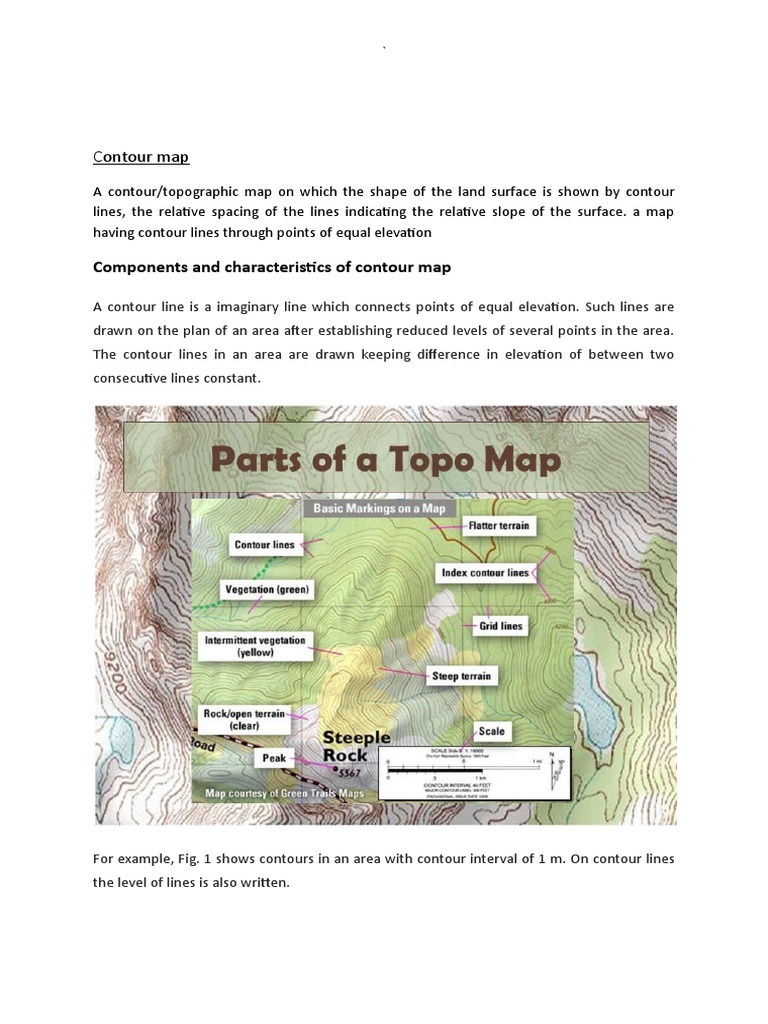 Contour Map,. | PDF