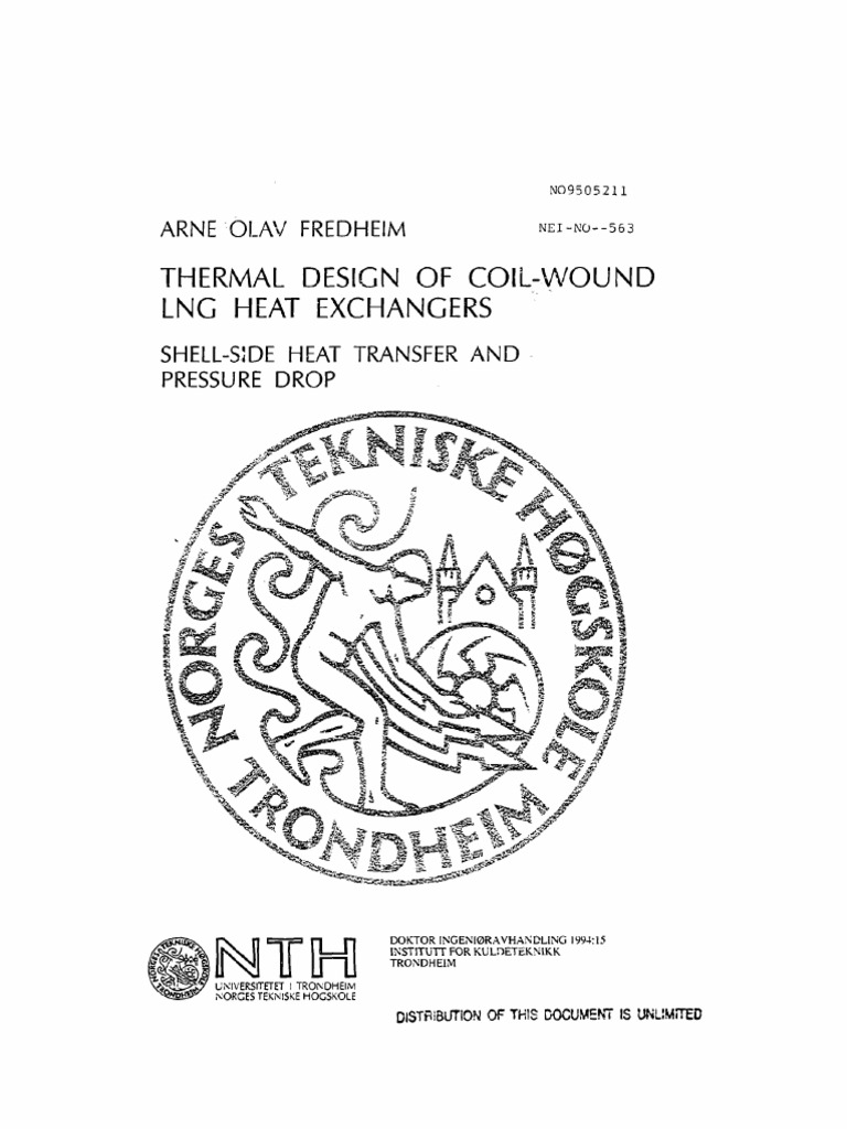 Thermal Design of Coil-Wound LNG Heat Exchangers | PDF | Heat Exchanger ...
