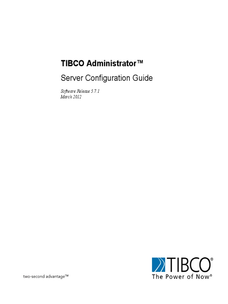 TIBCO Administrator™: Server Configuration Guide | PDF | Installation (Computer Programs) | Load ...