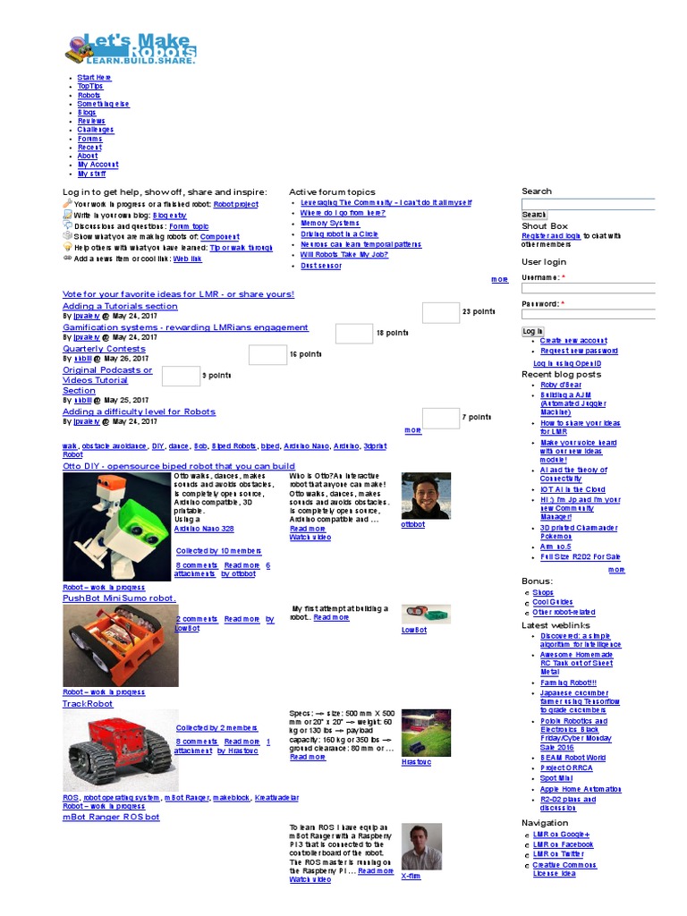 Let's Make Robots! - RobotShop | PDF | Robot | Robotics