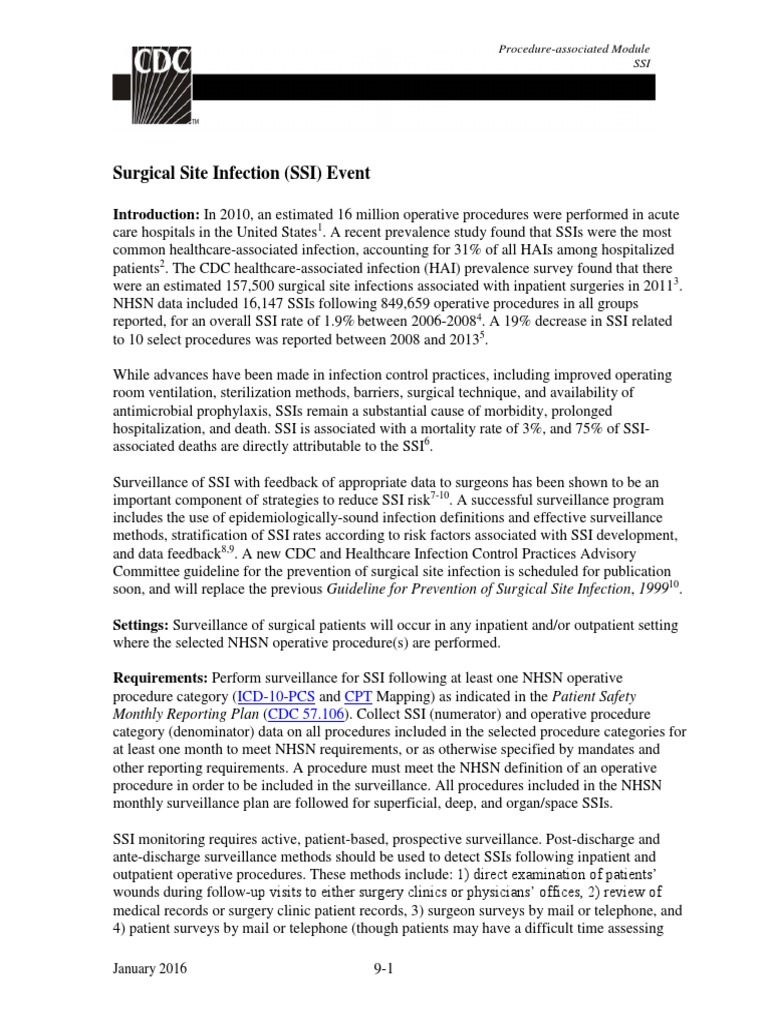 Ssi PDF | PDF | Surgery | Preventive Healthcare