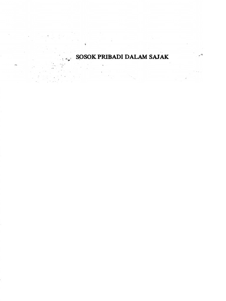 (Subagio Sastrowardoyo) Sosok Pribadi Dalam Sajak | PDF