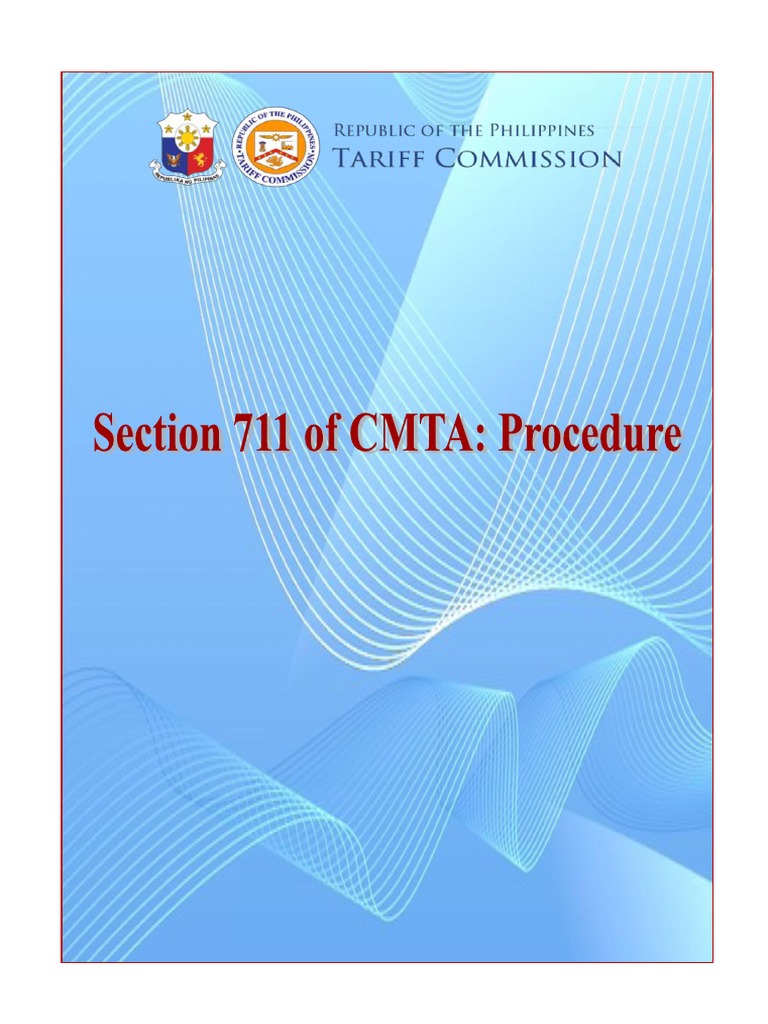 Section711 CMTA | PDF | Dumping (Pricing Policy) | Government