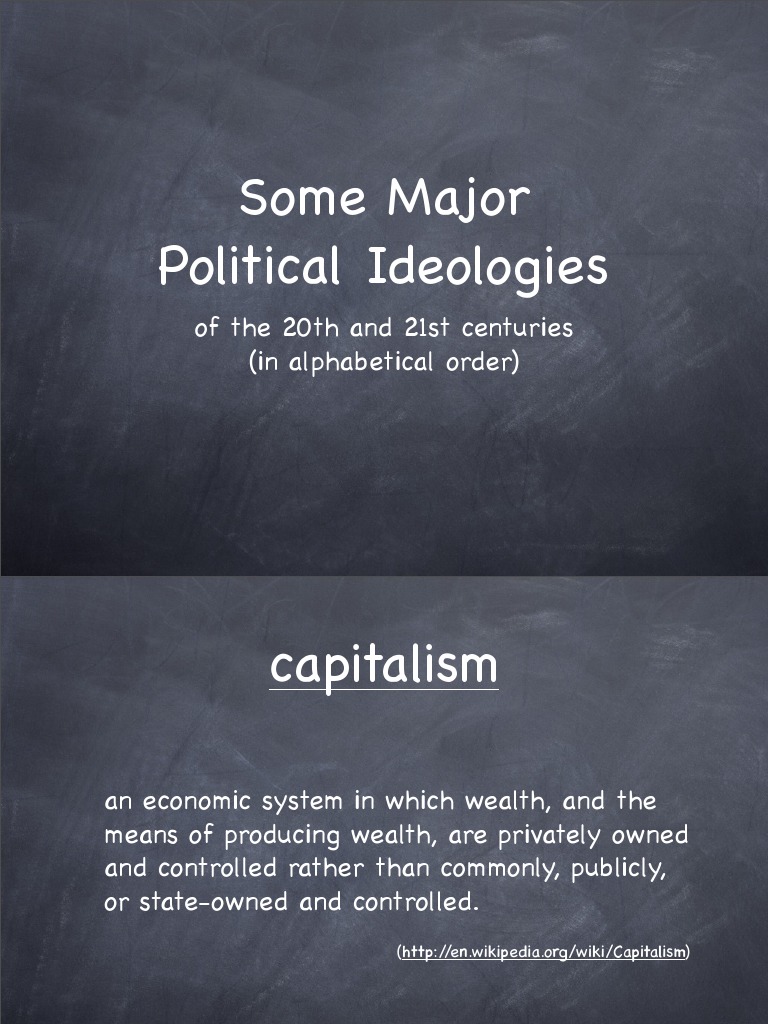 Some Major Political Ideologies: of The 20th and 21st Centuries (In ...